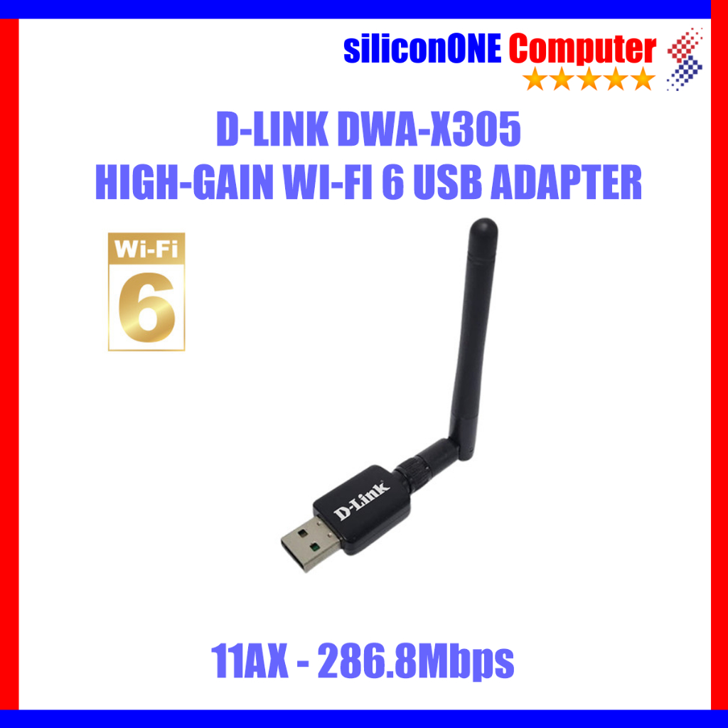 Jual D-Link DWA X305 High-Gain Wi-Fi 6 USB Adapter DWA-X305 Antena | Shopee Indonesia