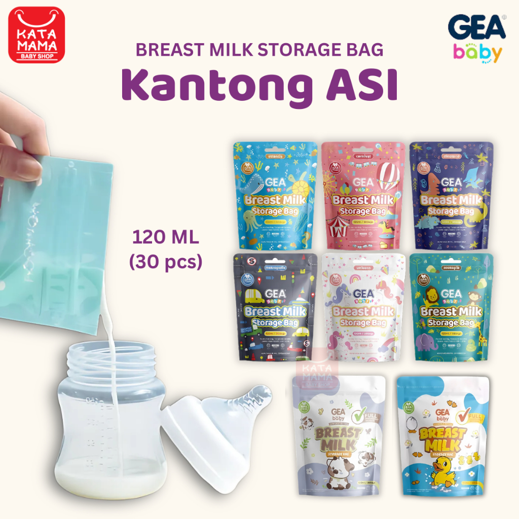 Jual GEA Baby Breast Milk Storage / Kantong ASI Motif Lucu 120 ml Isi ...