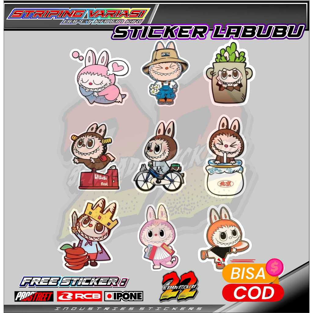 Jual STIKER PACK LABUBU / STIKER LABUBU WATERPROOF ANTI AIR | Shopee ...