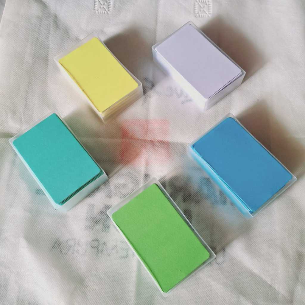 Jual Blank Card Isi 100 Lembar Kartu Polos Kosong Kertas Memo Paper ...