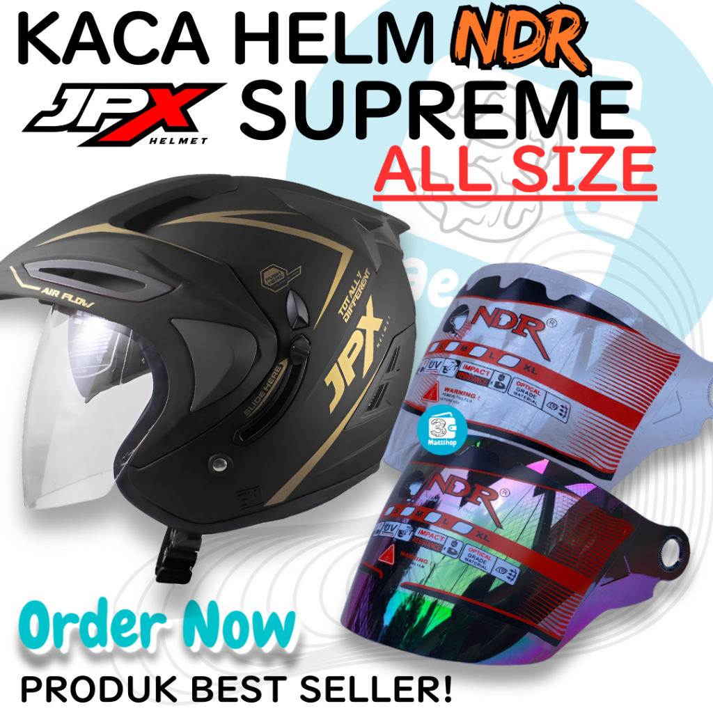 Jual kaca Visor helm helmet JPX SUPREME jp13 NDR – Kaca Helm NDR Anti ...