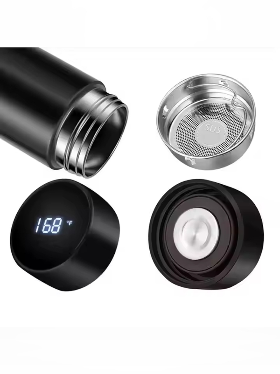 Jual Tumbler LED Suhu Polos Stainless Warna Tahan Panas Dingin dan ...