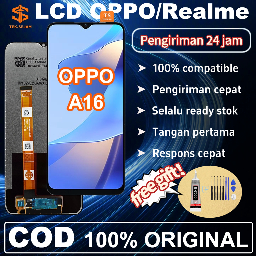 Jual LCD OPPO A16 Original 100 Fullset Asli Ori Touchscreen Compatible For Glass Touch Screen ...