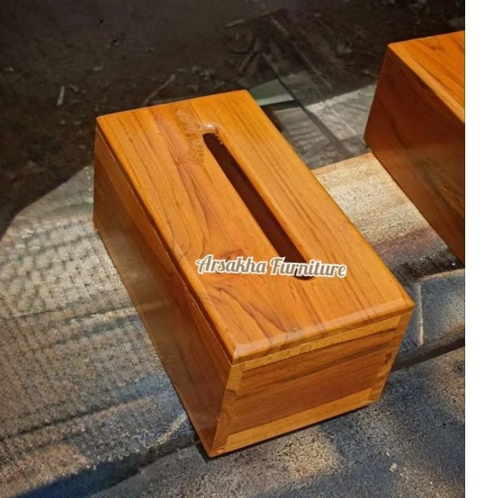 Jual Kotak Box Tissue Tempat Tisu Kayu Jati Asli Ukuran Besar | Shopee ...
