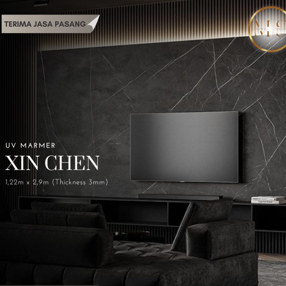 Jual UV Panel/PVC Marmer Xin Chen | Hiasan Dinding Terbaru Tebal 3mm | Shopee Indonesia