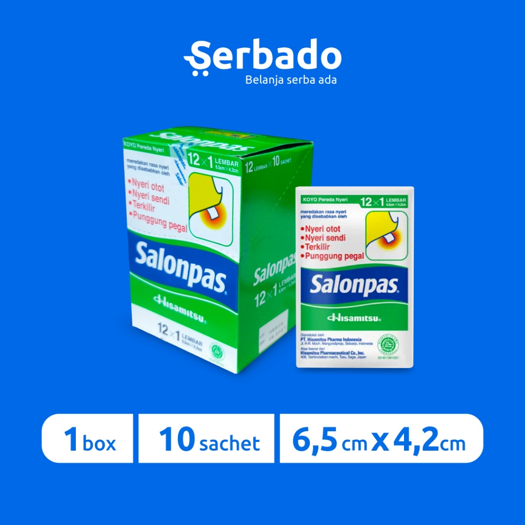 Jual Salonpas Koyo Kemasan Sachet 6.5cm x 4.2cm 1 Box (isi 10 sachet ...