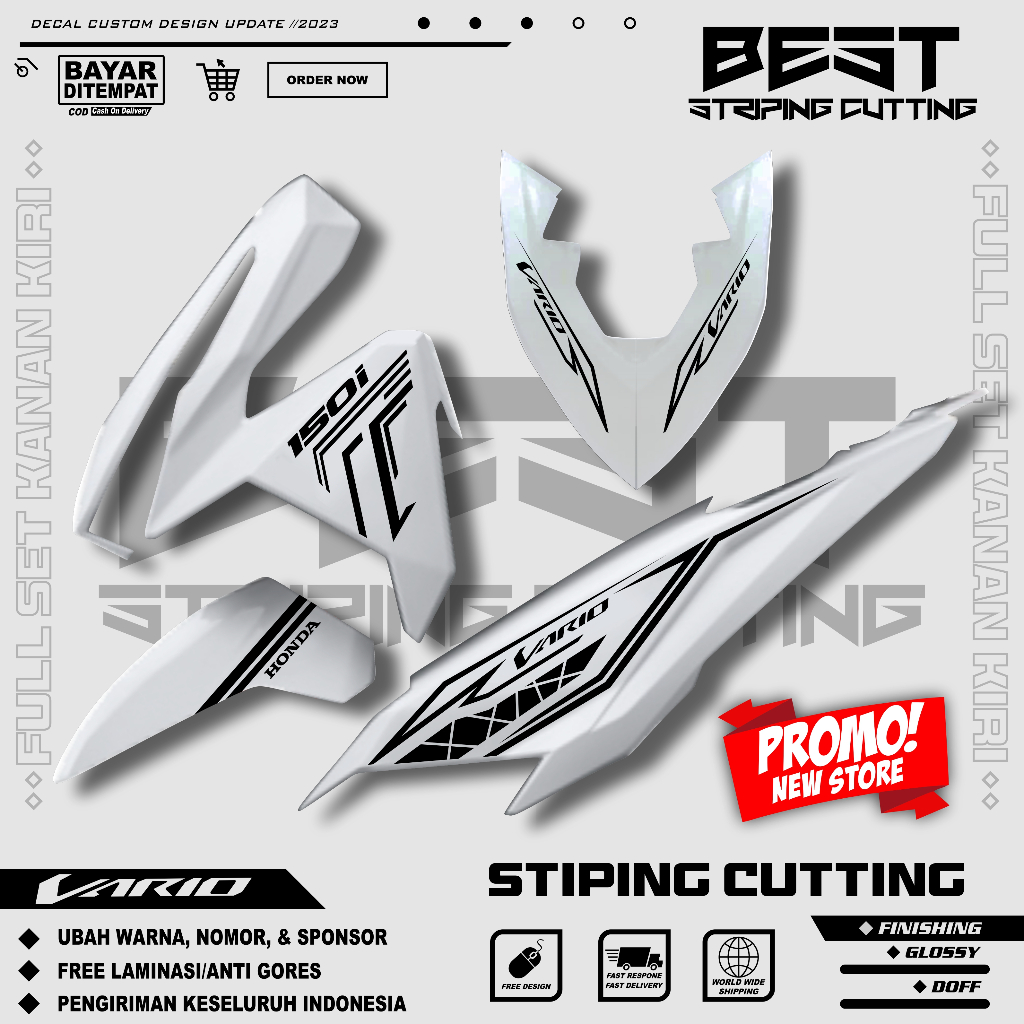 Jual STRIPING CUTTING VARIO LED OLD 125 - 150 GEN 1STIKER CUTTING VARIO SIMPLE FREE COSTUM (13c ...