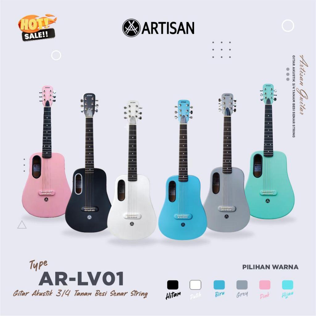 Jual ARTISAN Gitar Akustik 3/4 Tanam Besi AR - LV01 Senar String Guitar ...