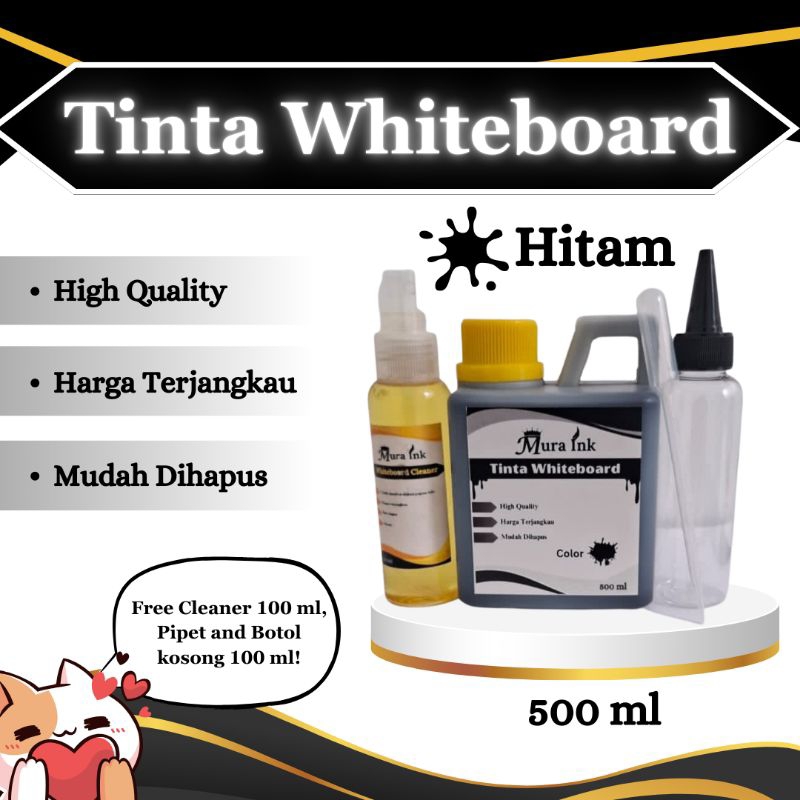 Jual tinta whiteboard hitam 500 ml mura ink | Shopee Indonesia