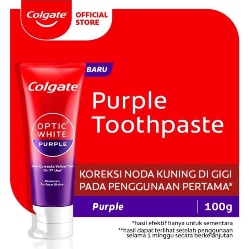 Jual Colgate Optic White Purple Toothpaste 100g | Shopee Indonesia