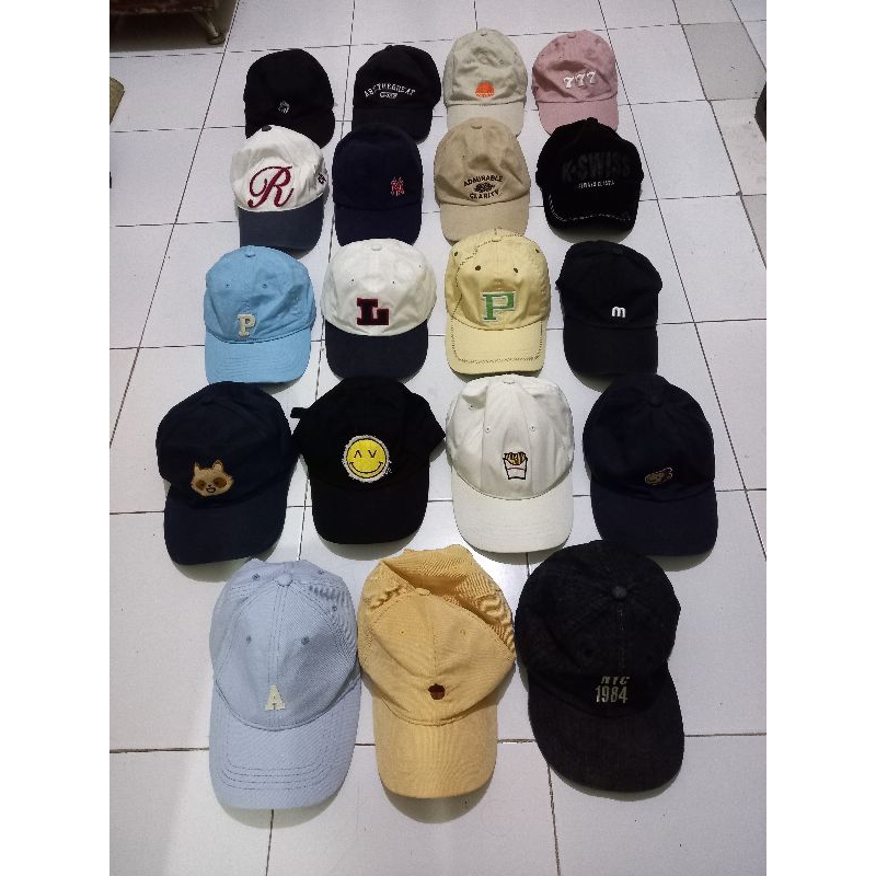 Jual TOPI SECOND BRANDED MODEL SETELAN, LOGO SIMPEL/ TOPI KECE/TOPI KEREN | Shopee Indonesia
