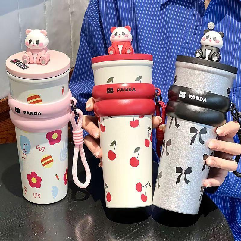 Jual SUNWAYSTORE - Tumbler Stainless Panda On Top SUS304 700ml / Tumbler Lucu Viral / Tumbler ...