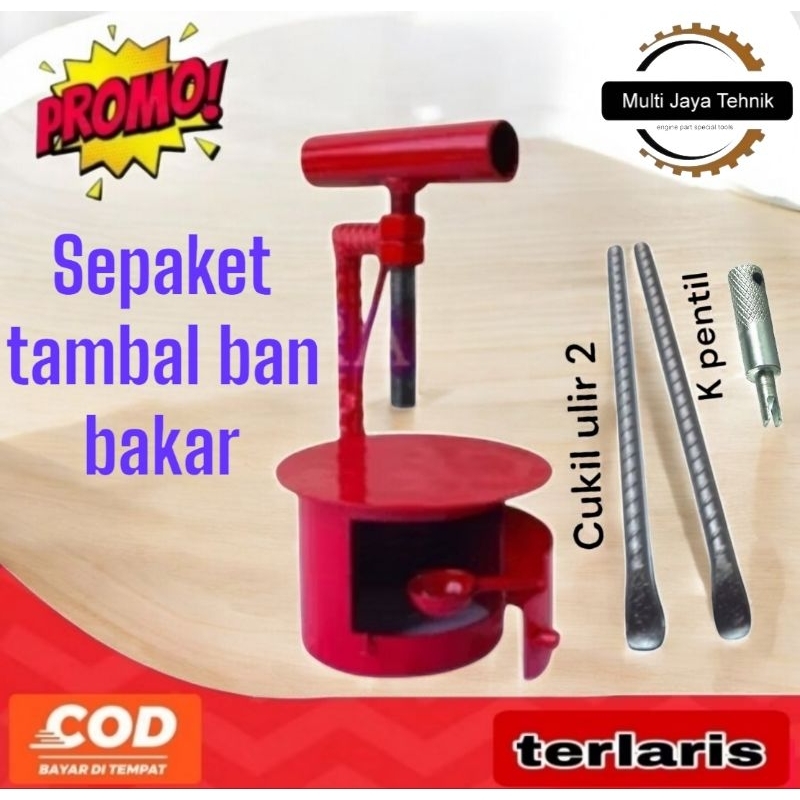 Jual satu paket alat tambal ban bakar manual tambal ban lengkap hemat ...