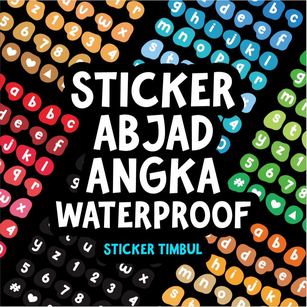 Jual Sticker Huruf Alphabet Angka Number Abjad Aesthetic Waterproof ...
