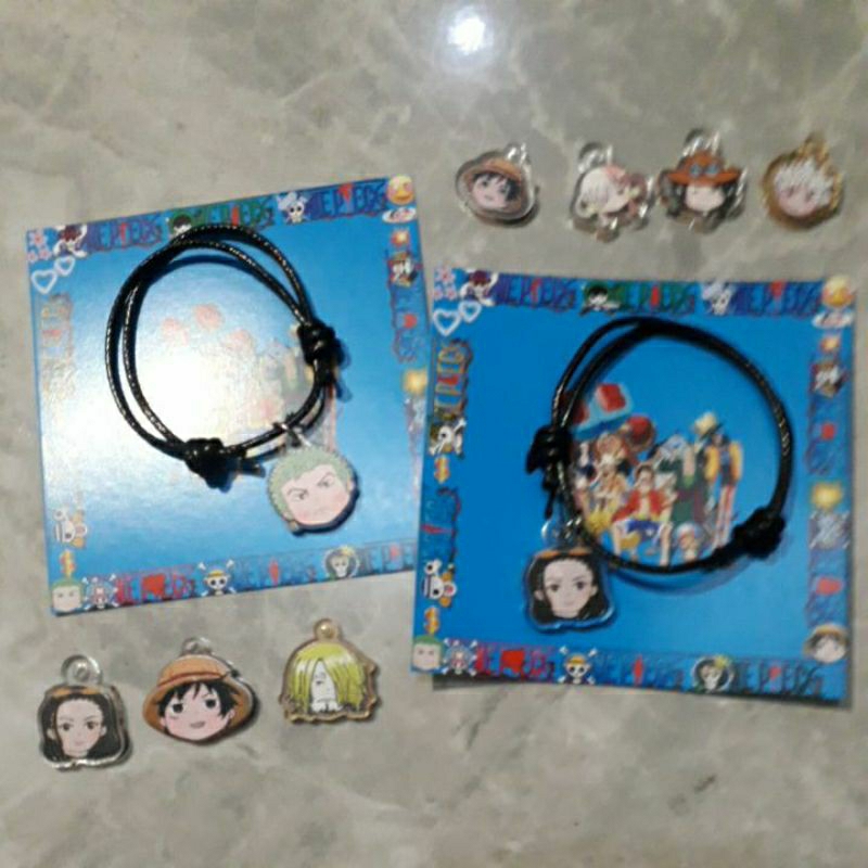 Jual Gelang tali satu one piece brecelet uta luffy sanji ace d potrgas ...