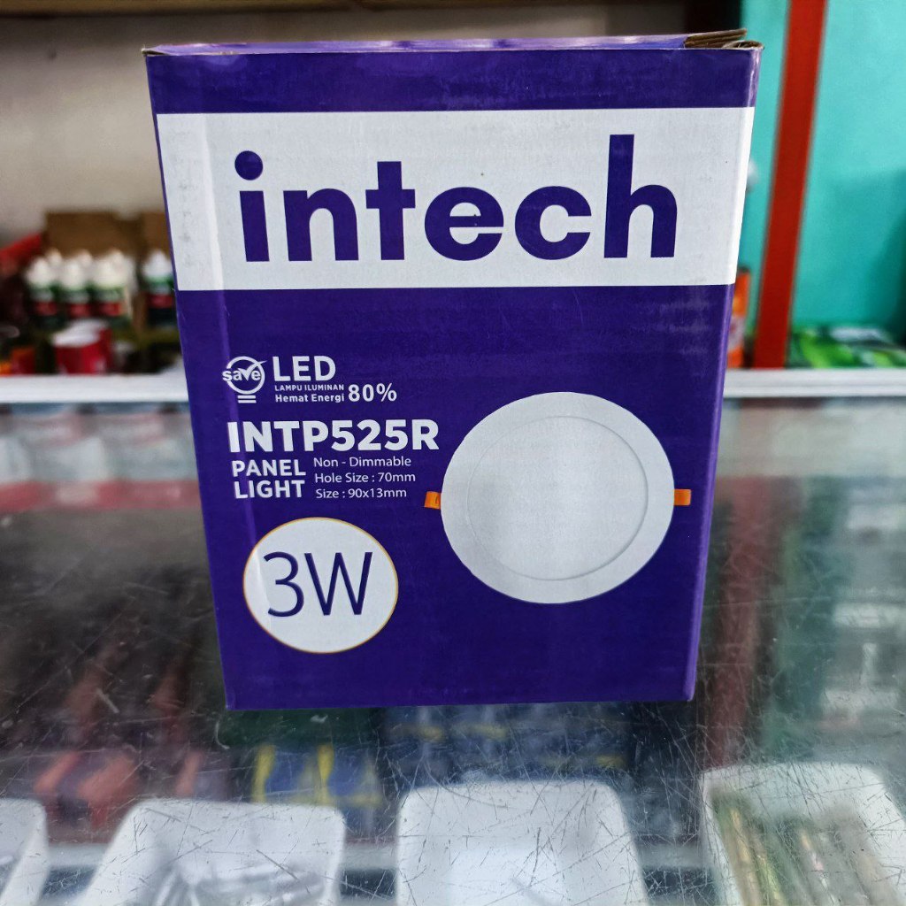 Jual Intech Lampu Plafon Downlight Panel LED 3 Watt | Shopee Indonesia