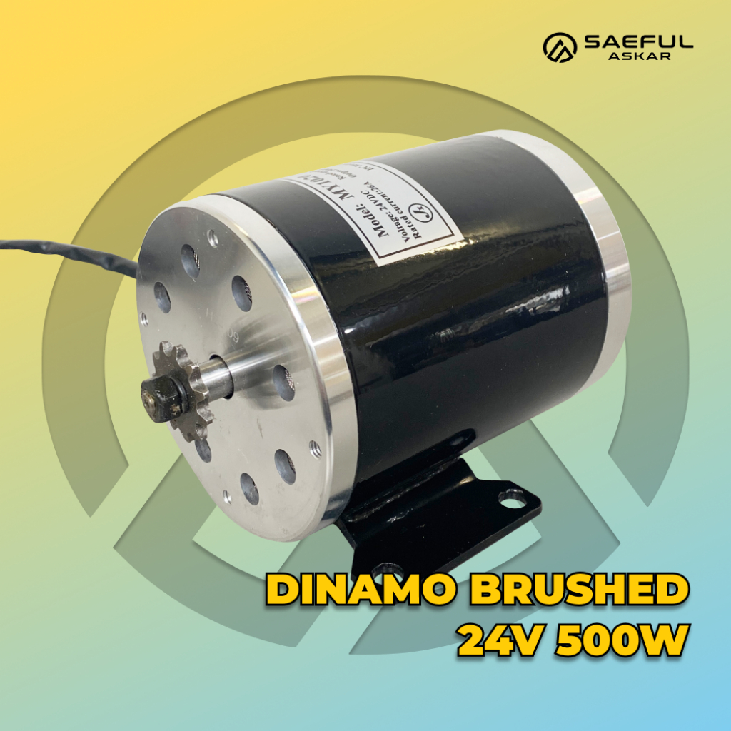Jual Dinamo Brushed 24V 36V 48V 500W Scooter Electric Sparepart Brush ...