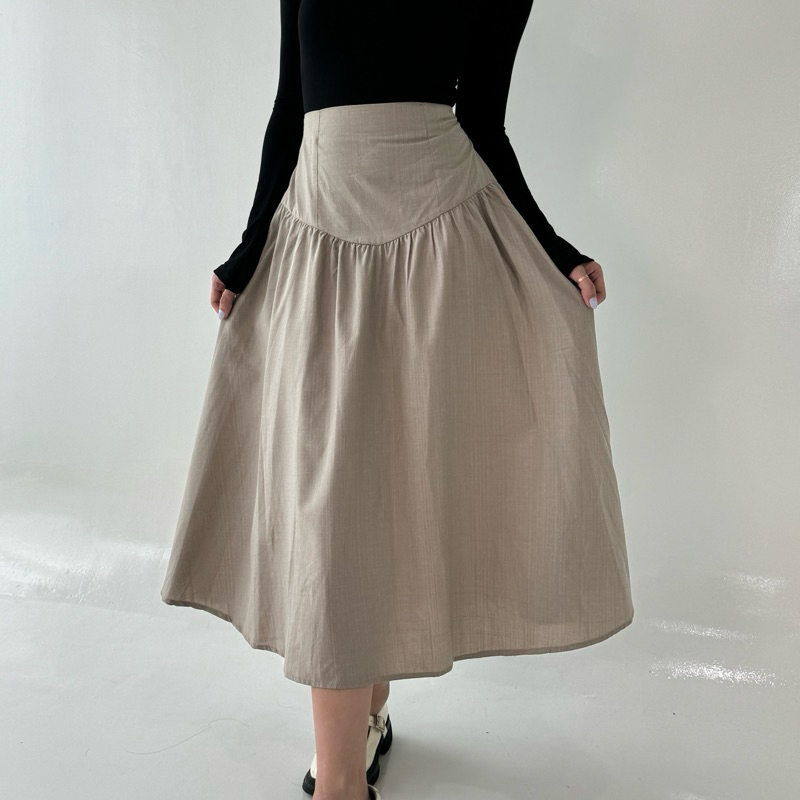 Jual LILO Leora Skirt | Long SkirtMidi Rok Panjang Rok Sebetis Rok Midi ...