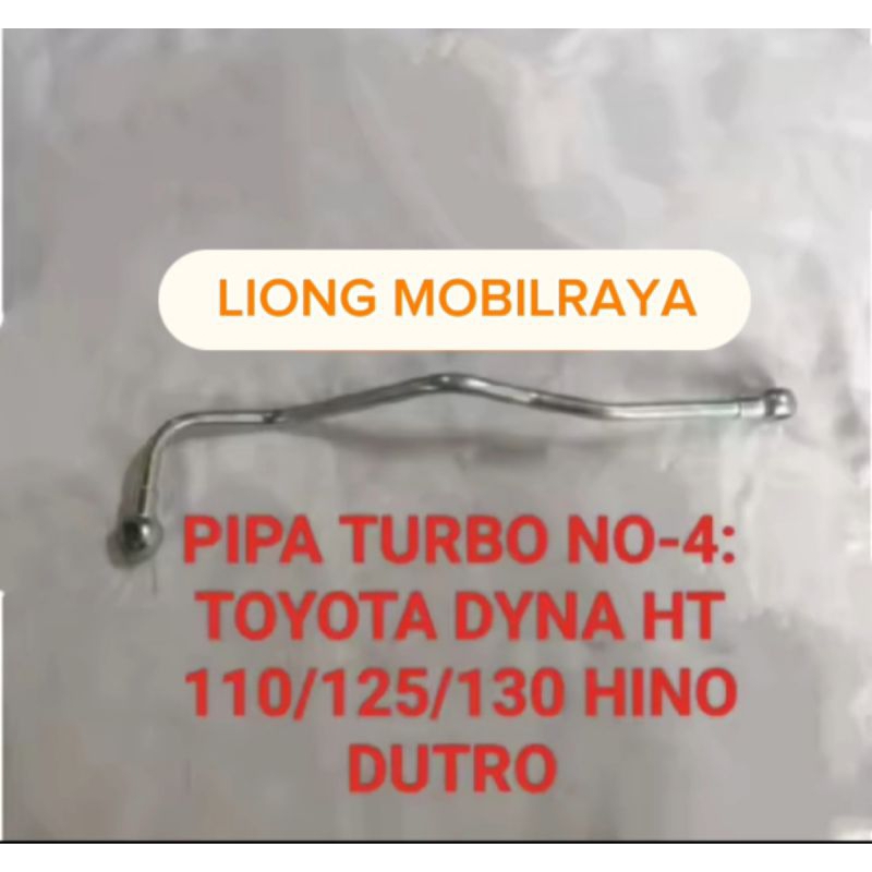 Jual PIPA TURBO NO-4 / PIPA AIR SIRKULASI NO-4 TOYOTA DYNA HT 110/125 ...