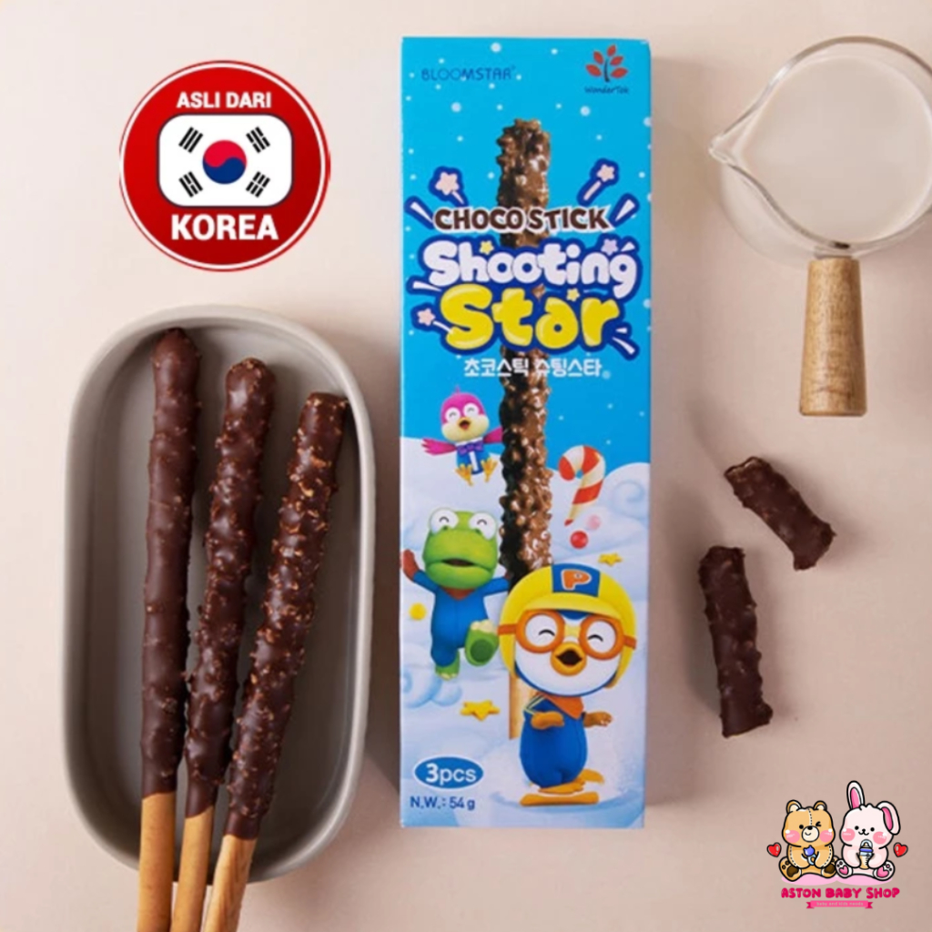 Jual Pororo Choco Stick Shooting Star - Biskuit Stik Cokelat & Permen ...
