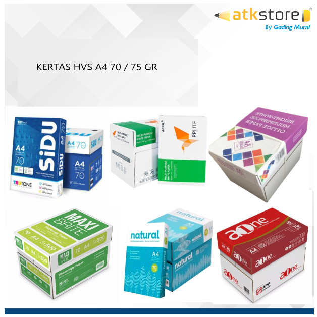 Jual KERTAS HVS A4 70gr /75gr 1 BOX ISI 5 RIM BISA INSTAN | Shopee Indonesia