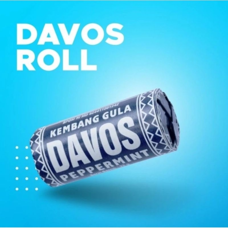 Jual Permen Davos Roll Jadul Rasa Peppermint 1 Pack Isi 10 Roll ...