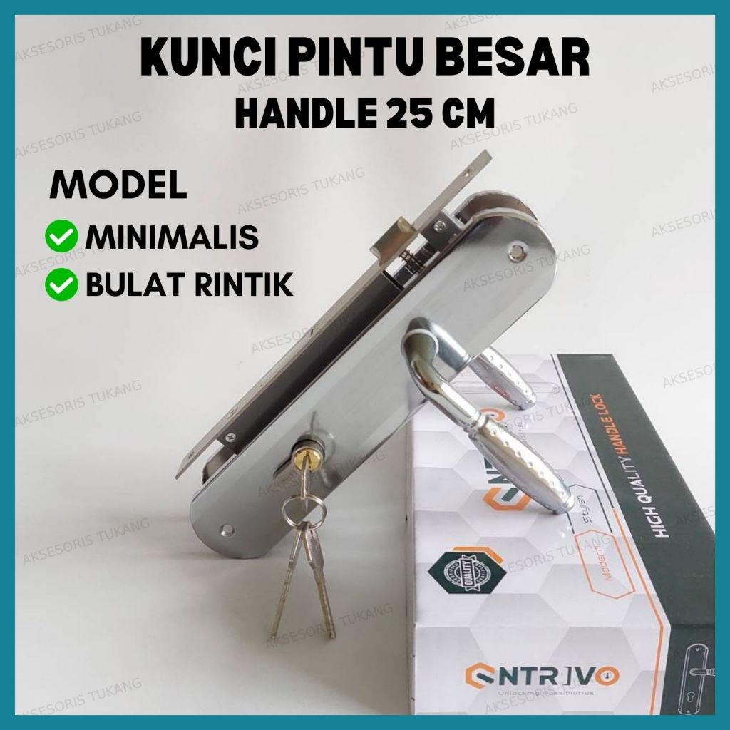 Jual Kunci Pintu Besar Set 25 cm / Handle Gagang Pintu Rumah 25cm ...