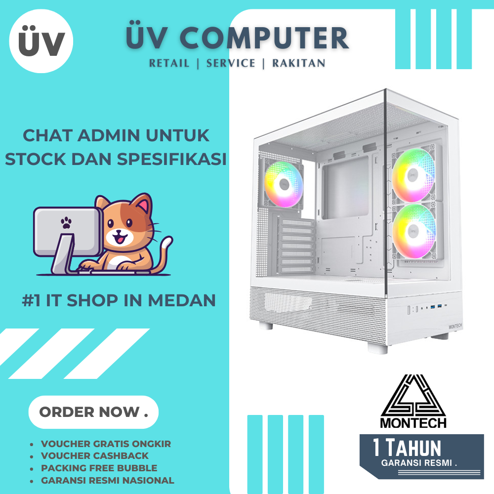 Jual Casing PC Komputer Montech XR | Mid Tower | ATX Case | 3 Fan ARGB ...