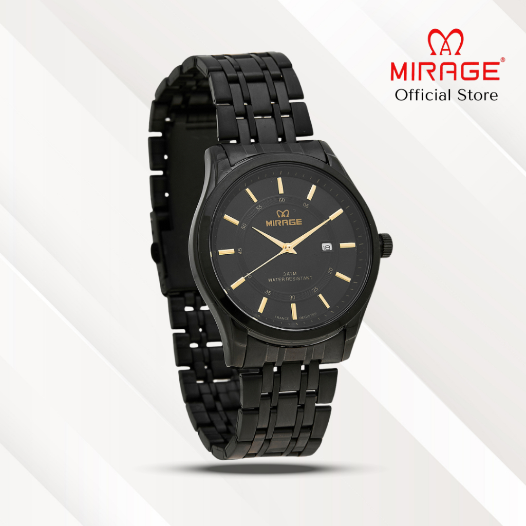 Jual Mirage Jam Tangan Pria Analog 8830 M Full Black Original Stainless ...