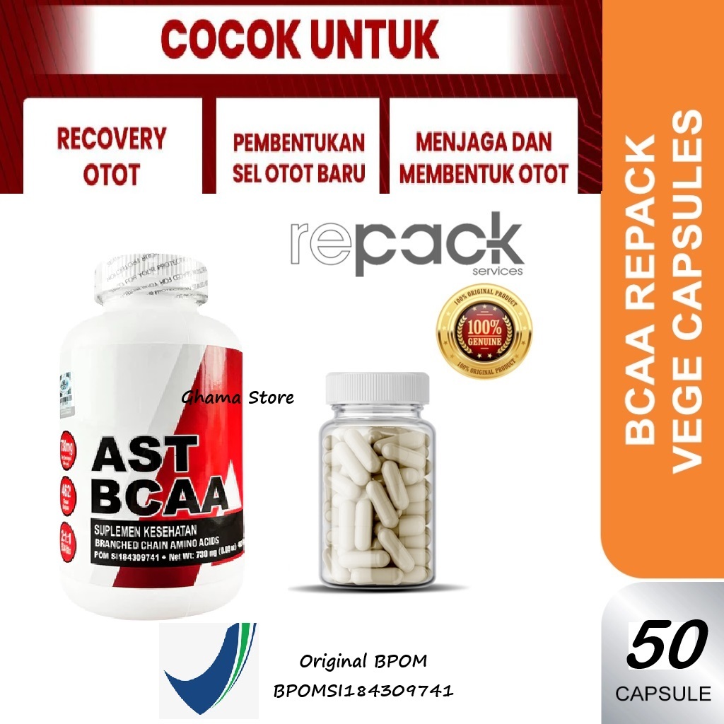 Jual AST BCAA Eceran isi 50 Kapsul Original BPOM | Shopee Indonesia