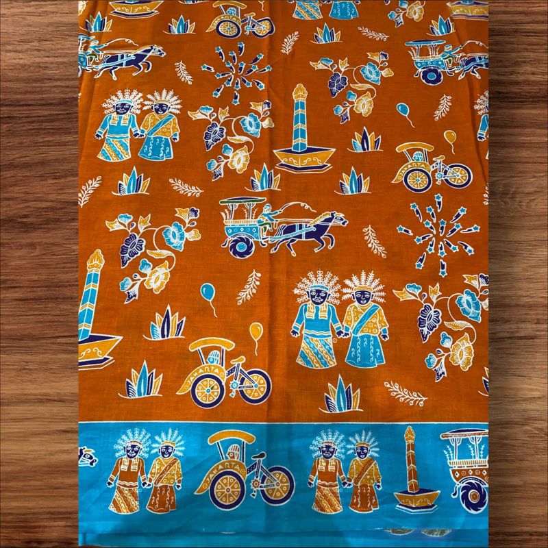 Jual KAIN BATIK PANJANG MOTIF ONDEL-ONDEL - Kain batik panjang Betawi ...
