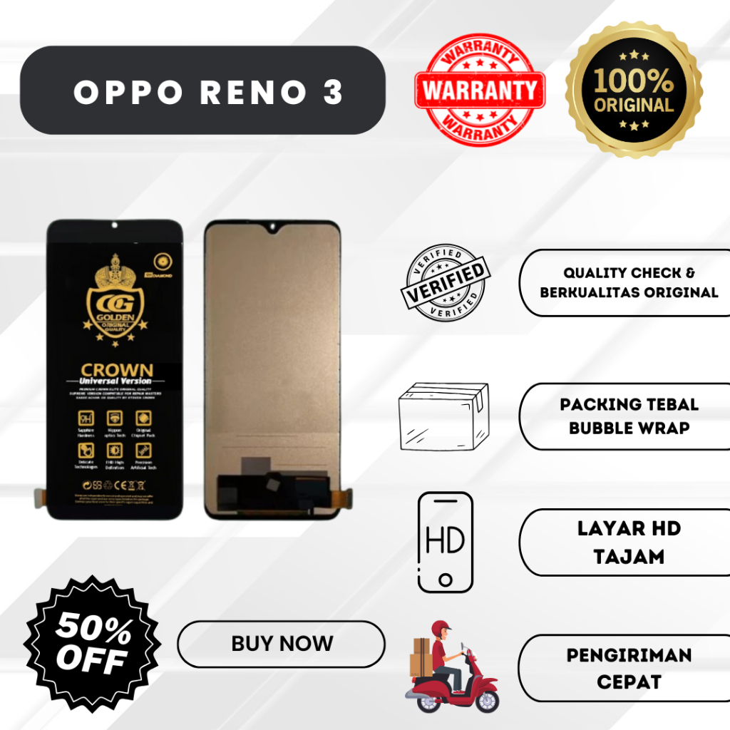 Jual LCD OPPO RENO 3 - OPPO A91 2020 / F15 / F17 / A73 2020 TOUCHSCREEN ...