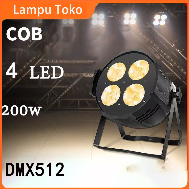 Jual Lampu Fresnel 4LED COB empat mata 200w Sorot Panggung Kontrol Suara DMX512 Cahaya Hangat ...