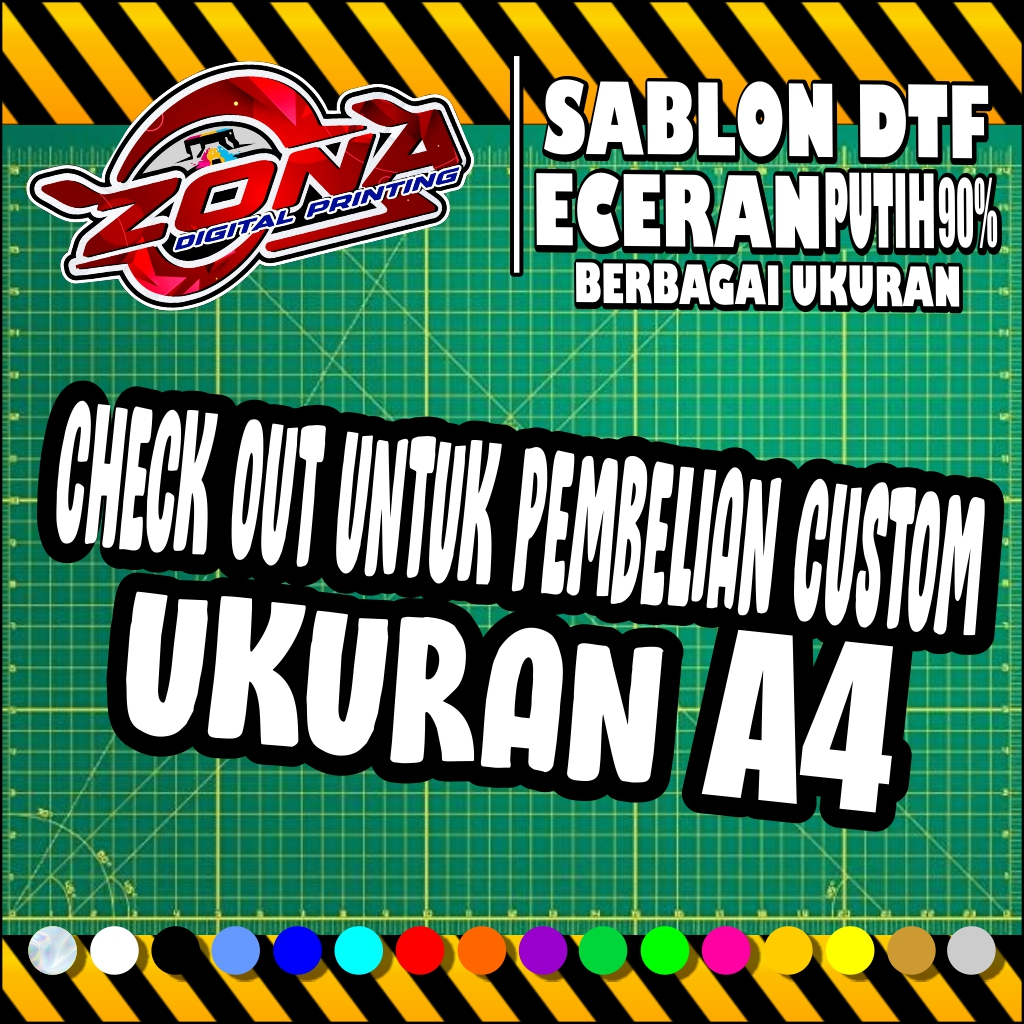 Jual Sablon Setrika Sablon DTF custom Ukuran A4 | Shopee Indonesia
