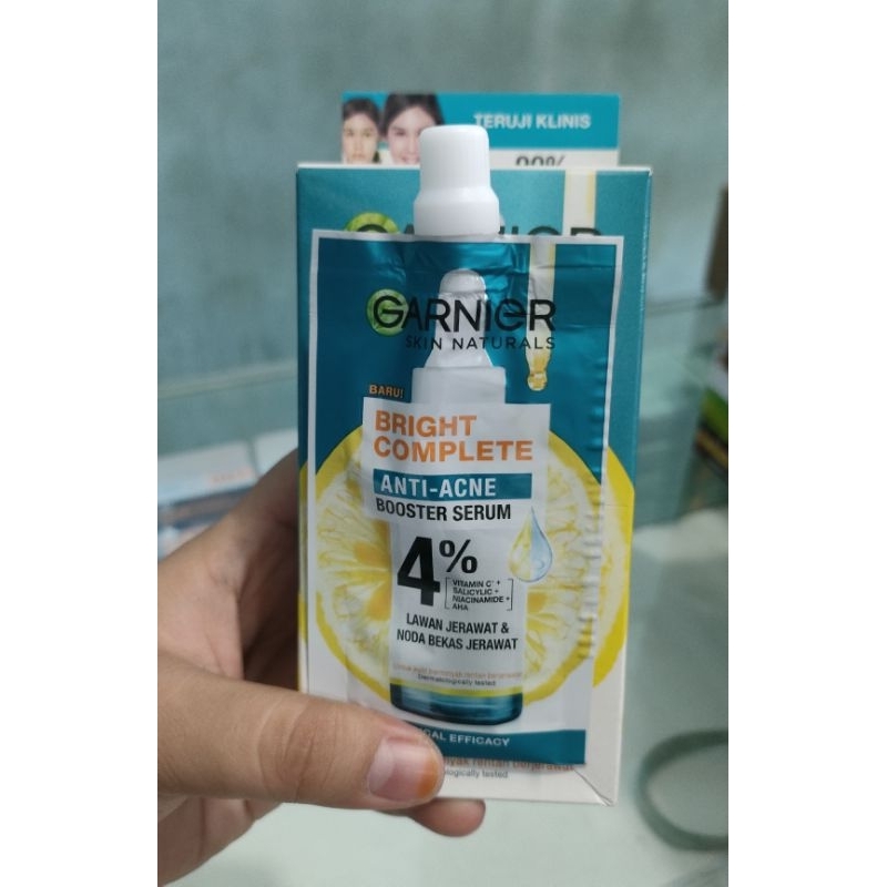 Jual Garnier Bright Complete Anti-Acne Booster Serum 7,5ml | Shopee ...