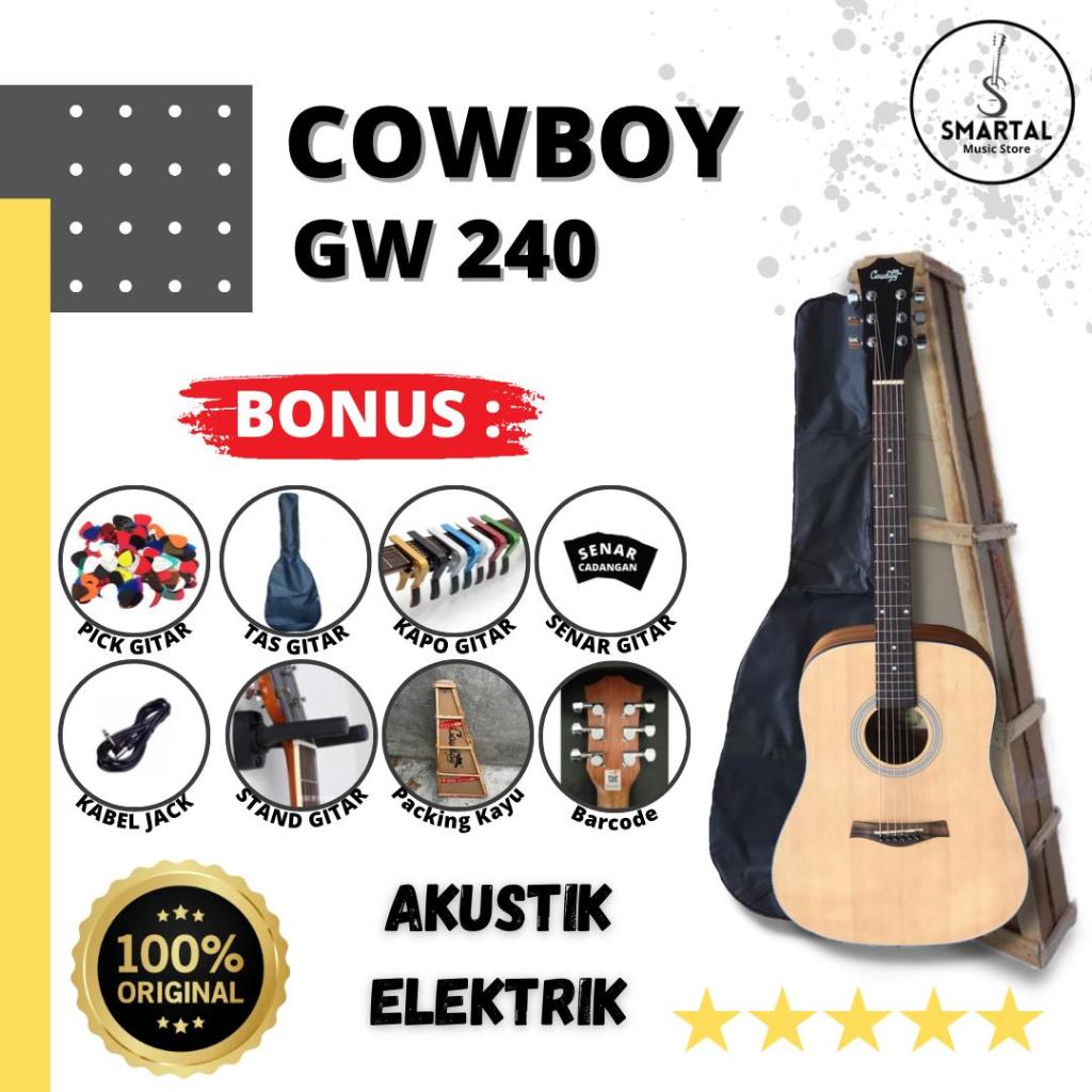 Jual Gitar Akustik Elektrik Cowboy GW 240 NA NS Original Equaliser ...