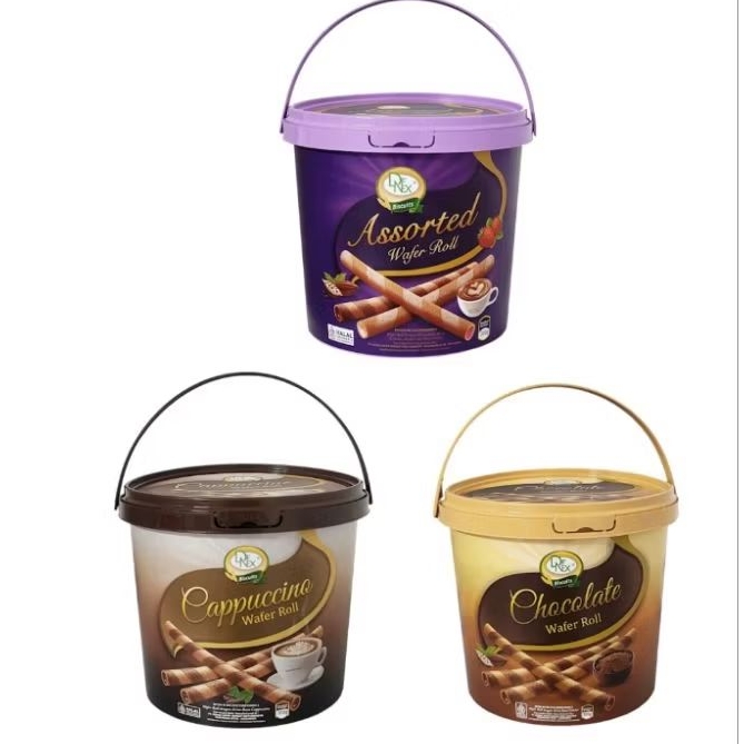 Jual Denex Biscuit Wafer Cream dan Wafer Roll Timba 300gram | Shopee ...