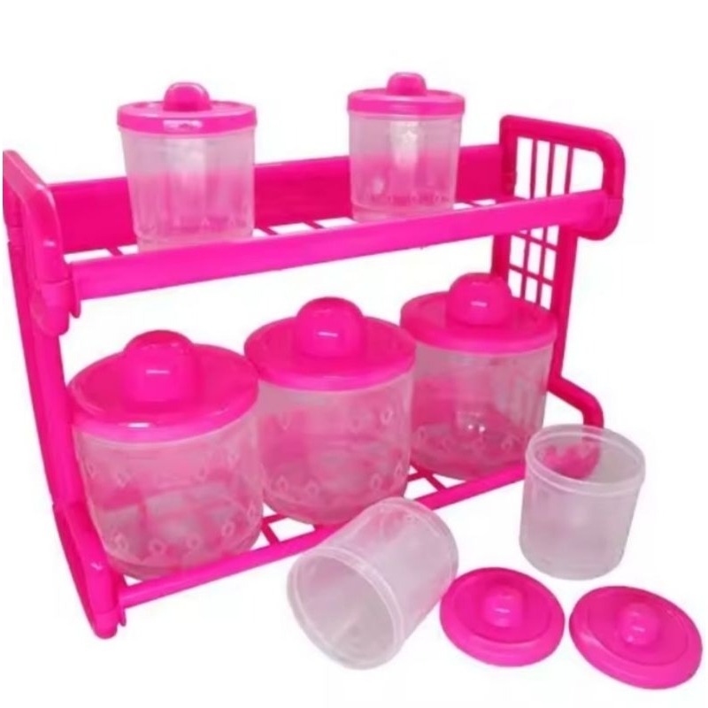 Jual Rak tempat Bumbu Kitchen Set Monaco 7 Tabung - Rak Bumbu Dapur ...