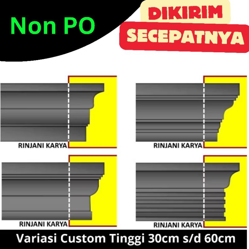 Jual Cetakan List Plang Beton Custom Tinggi 30cm s/d 60cm | Shopee Indonesia