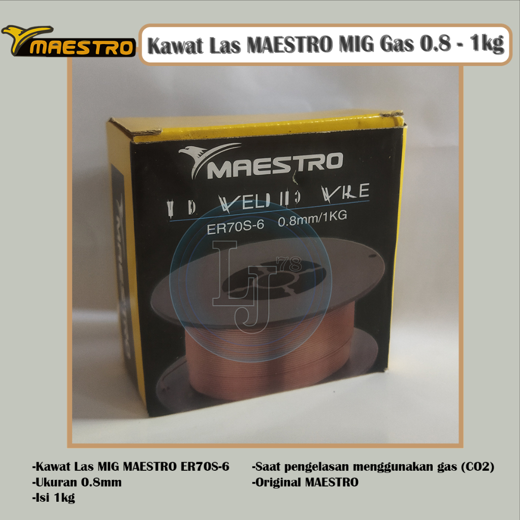 Jual Kawat Las PAZTO / MAESTRO MIG MIGi 120 130 0,8 mm Flux Core Wire TANPA GAS GASLESS CO2 E71T ...