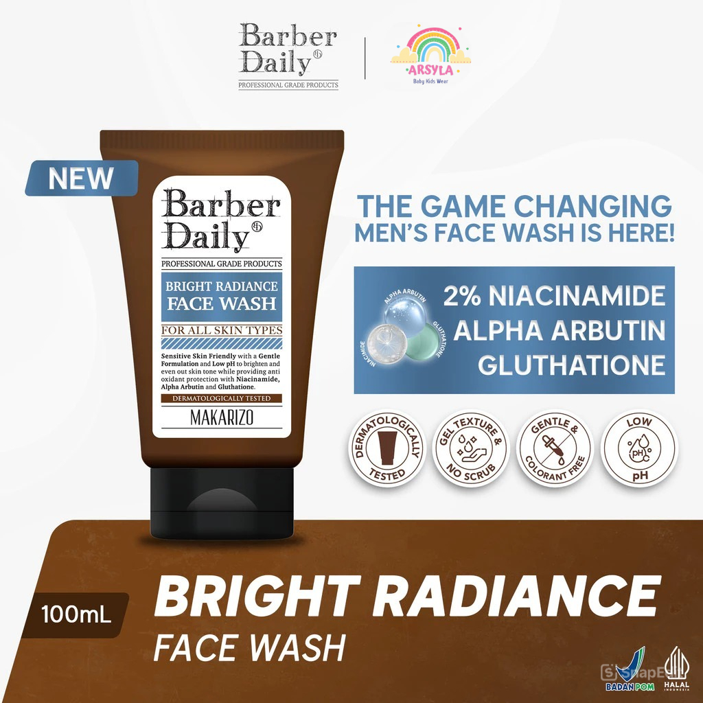 Jual Barber Daily Face Wash Bright Radiance 100mL | Shopee Indonesia