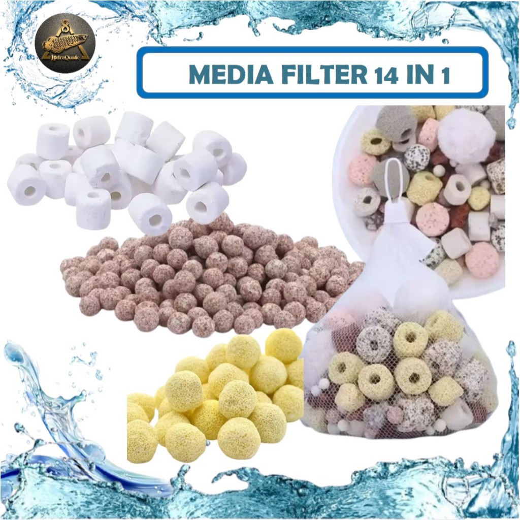 Jual MEDIA FILTER 14 IN 1 500 GRAM AQUARIUM DAN KOLAM KANTONG MEDIA ...