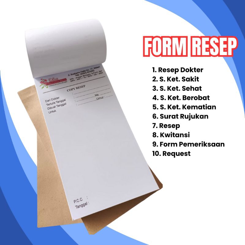 Jual Form Resep & Surat Medis Dokter – Resep, Suket Sakit, Sehat, Rujukan, dll. Isi 100 Lembar ...