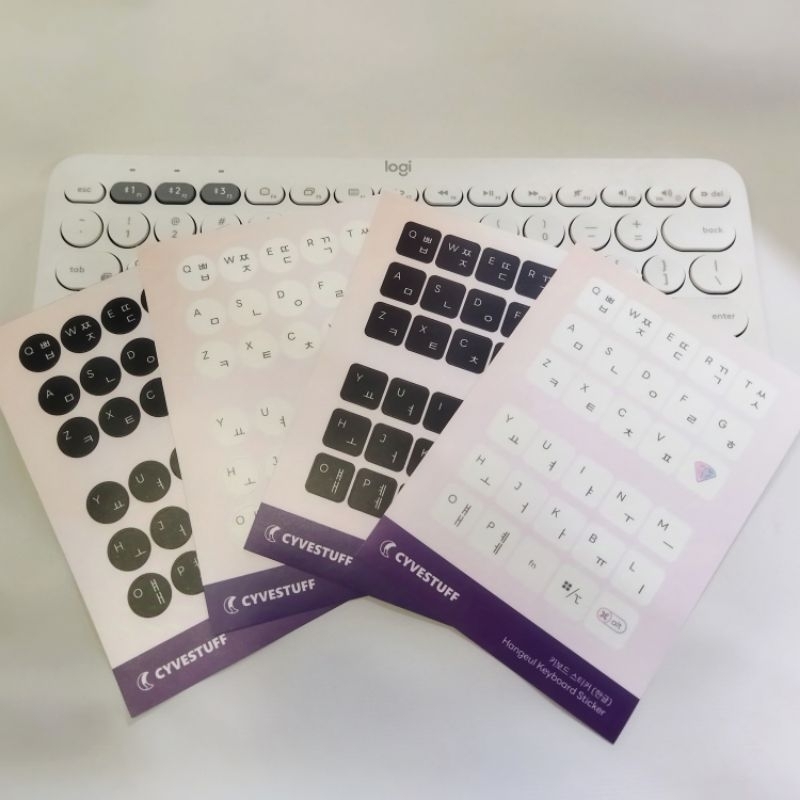 Jual [KOR] Sticker Keyboard Hangul (Korean) Layout English (CARAT VER ...