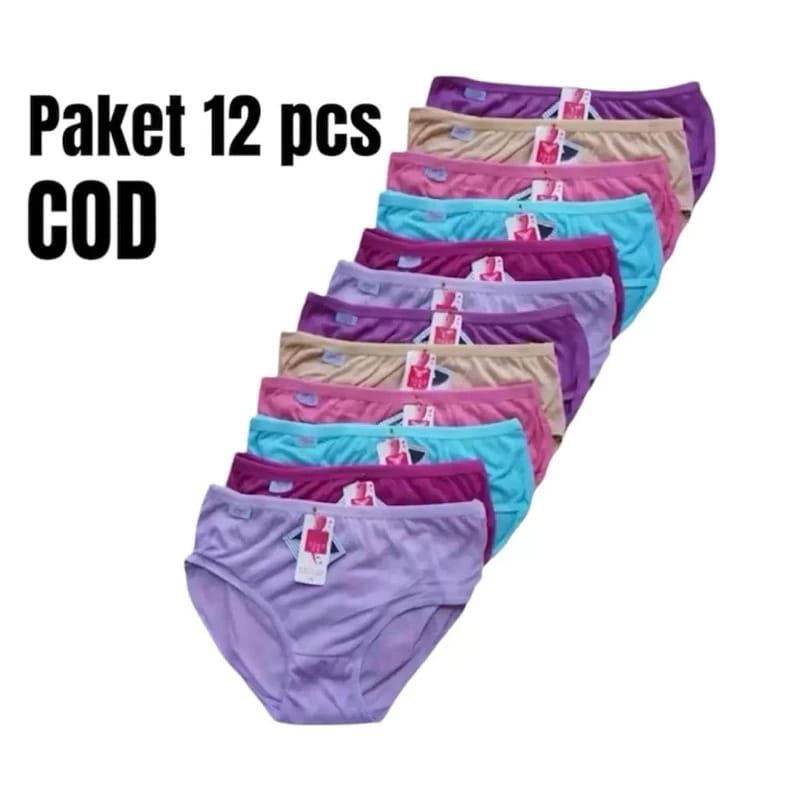 Jual GROSIR 12 PCS CELANA DALAM WANITA DEWASA LUSINAN/GROSIR CD POLOS WANITA JUMBO MURAH/LUSINAN ...
