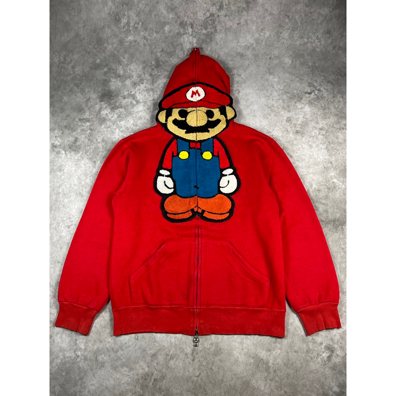 Jual Baby Milo By Bathing Ape Japan Mario Bros Rare Red Hoodie | Shopee ...