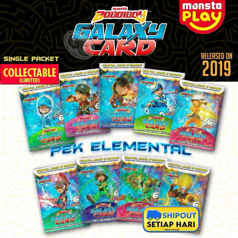 Jual BoBoiBoy Galaxy Card Kad Pek Elemental - Single Packet ...