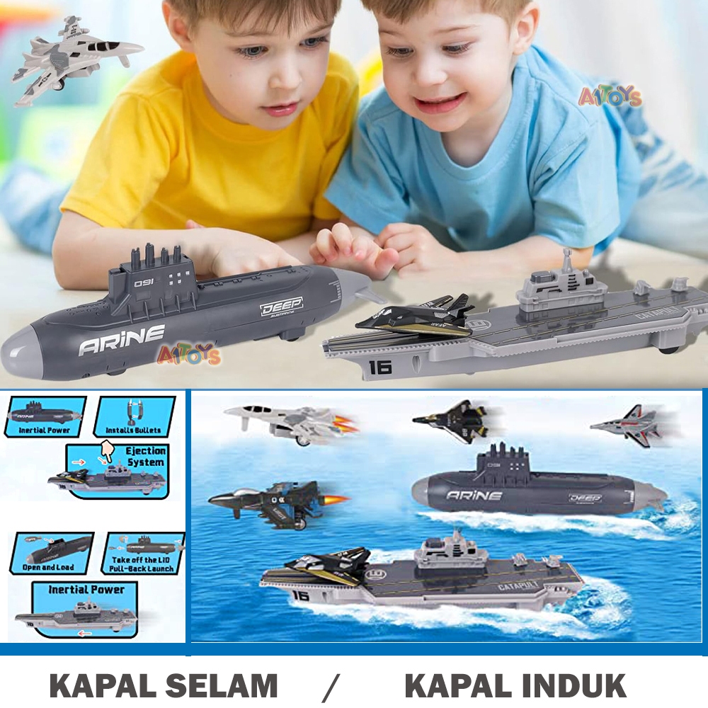 Jual Mainan kapal selam mainan submarine mainan aircraft carrier mainan kapal induk mainan jet ...
