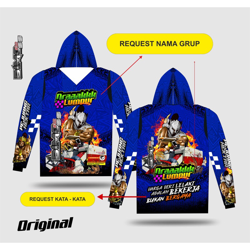 Jual JERSEY COMBINE BIMO 102 SS WARNA BIRU SANGAT KEREN BISA REQUEST ...