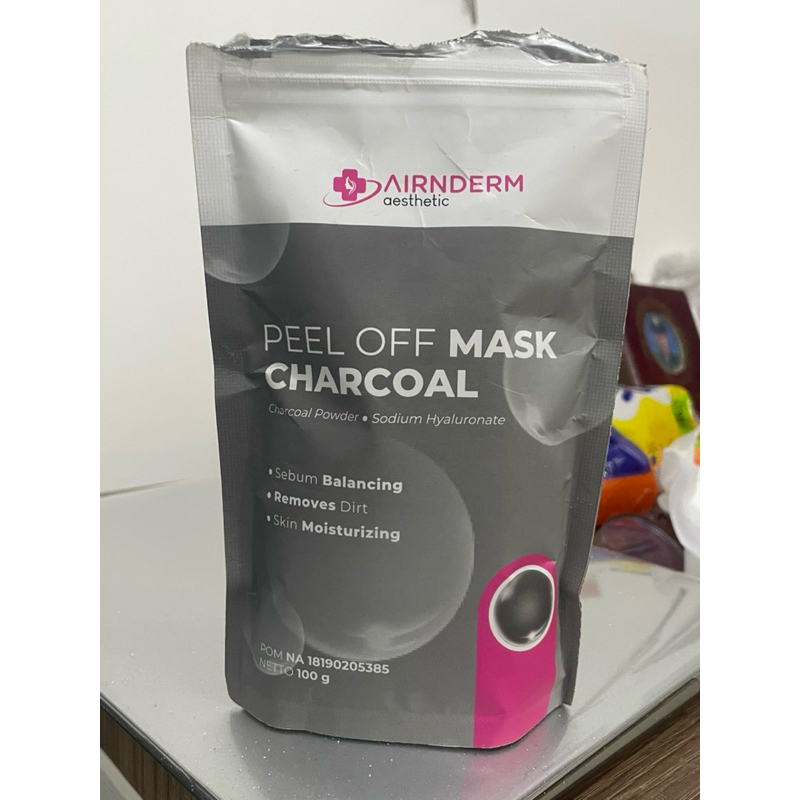 Jual Airinderm Peel Off Mask Charcoal Baru 3 kali pakai cocok buat yang ...